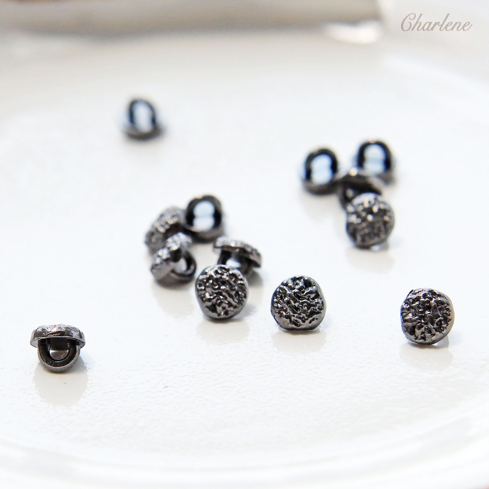 4mm Super Tiny Shank Buttons, in 4 Color, Mushroom Shaped Buttons, Doll ...