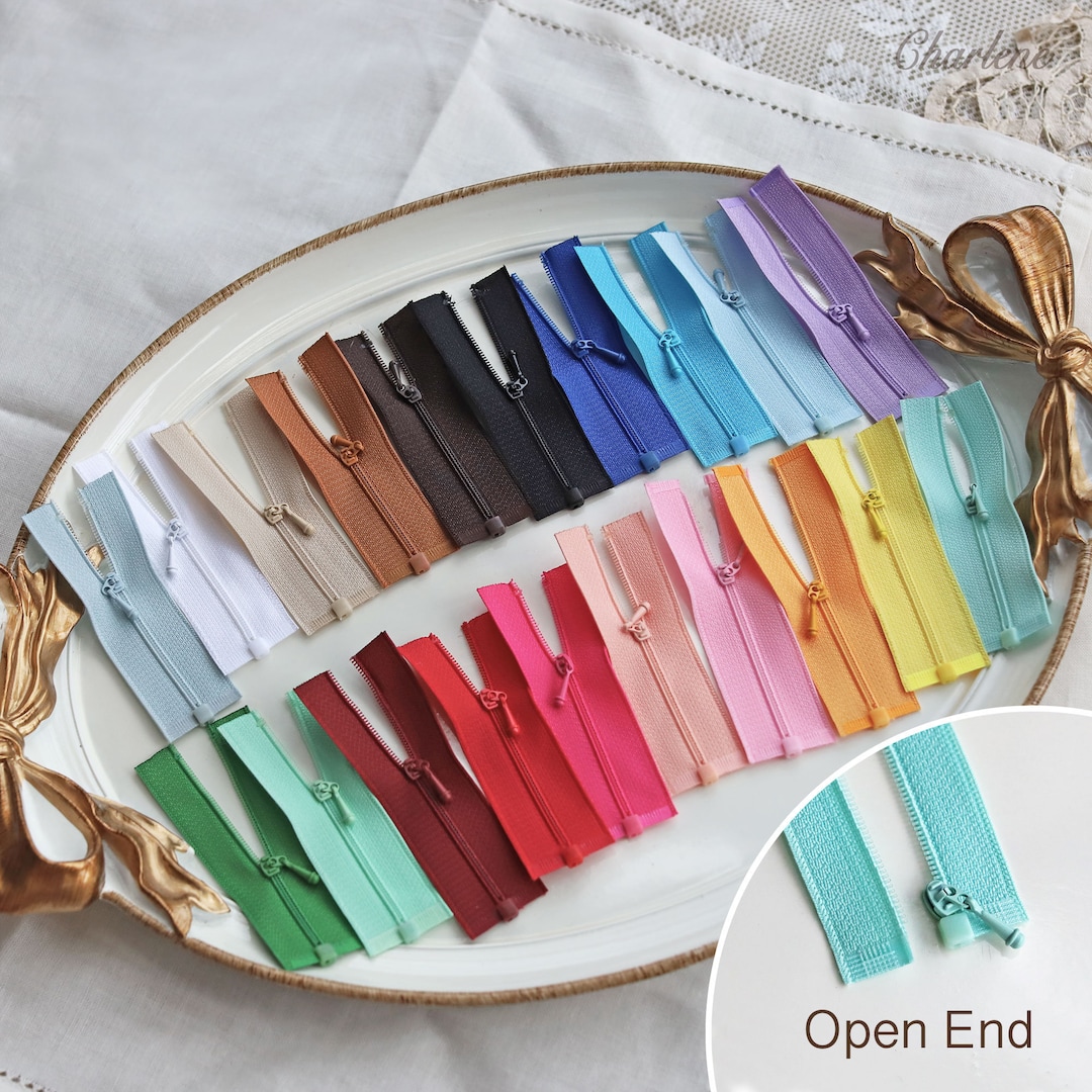 7cm/2.8" Open End Super Tiny Zippers for Doll Clothes, in 20 Colors ...