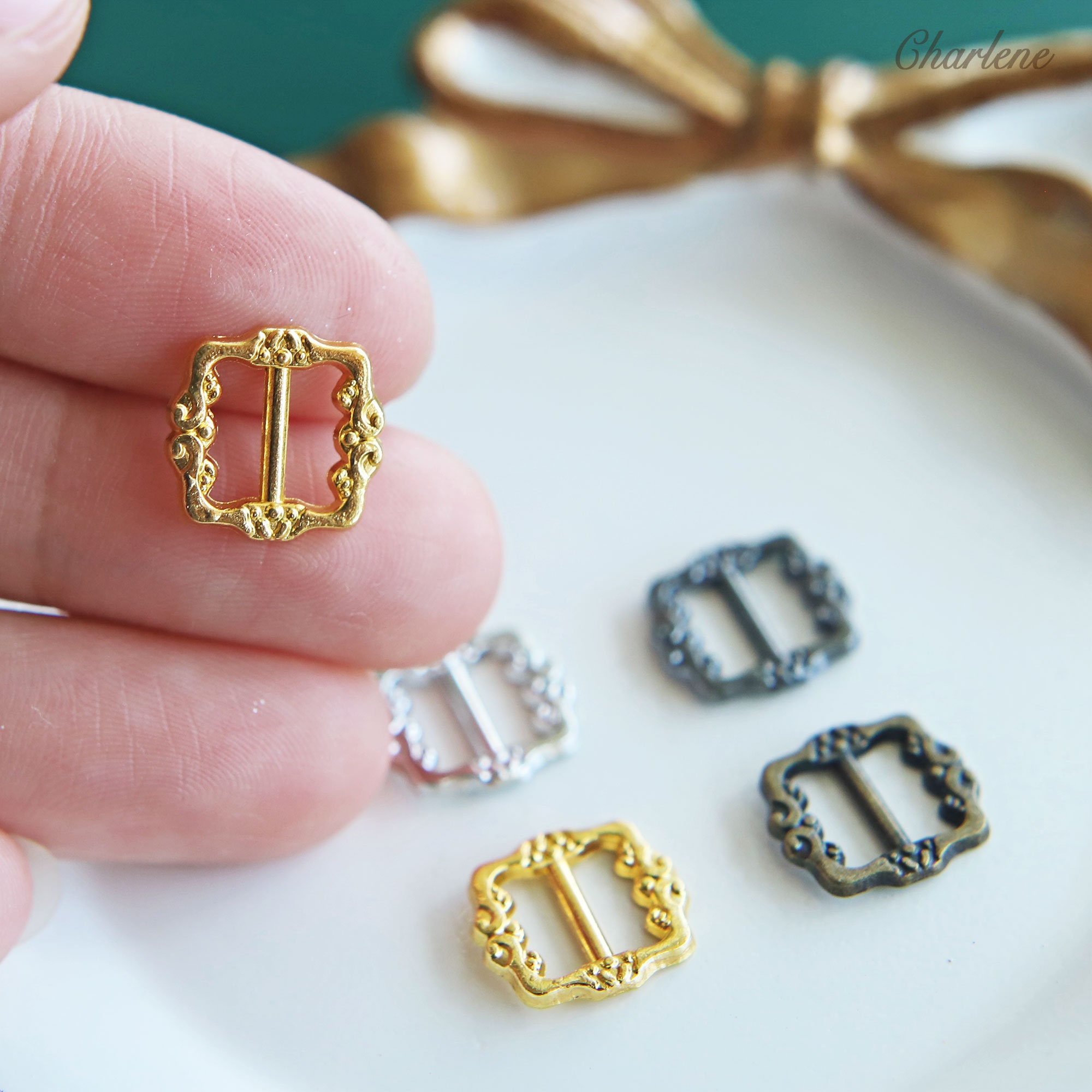 5 PCS - 7mm (inner Diameter) Tiny Buckles, in 4 Colors, Perfect for ...