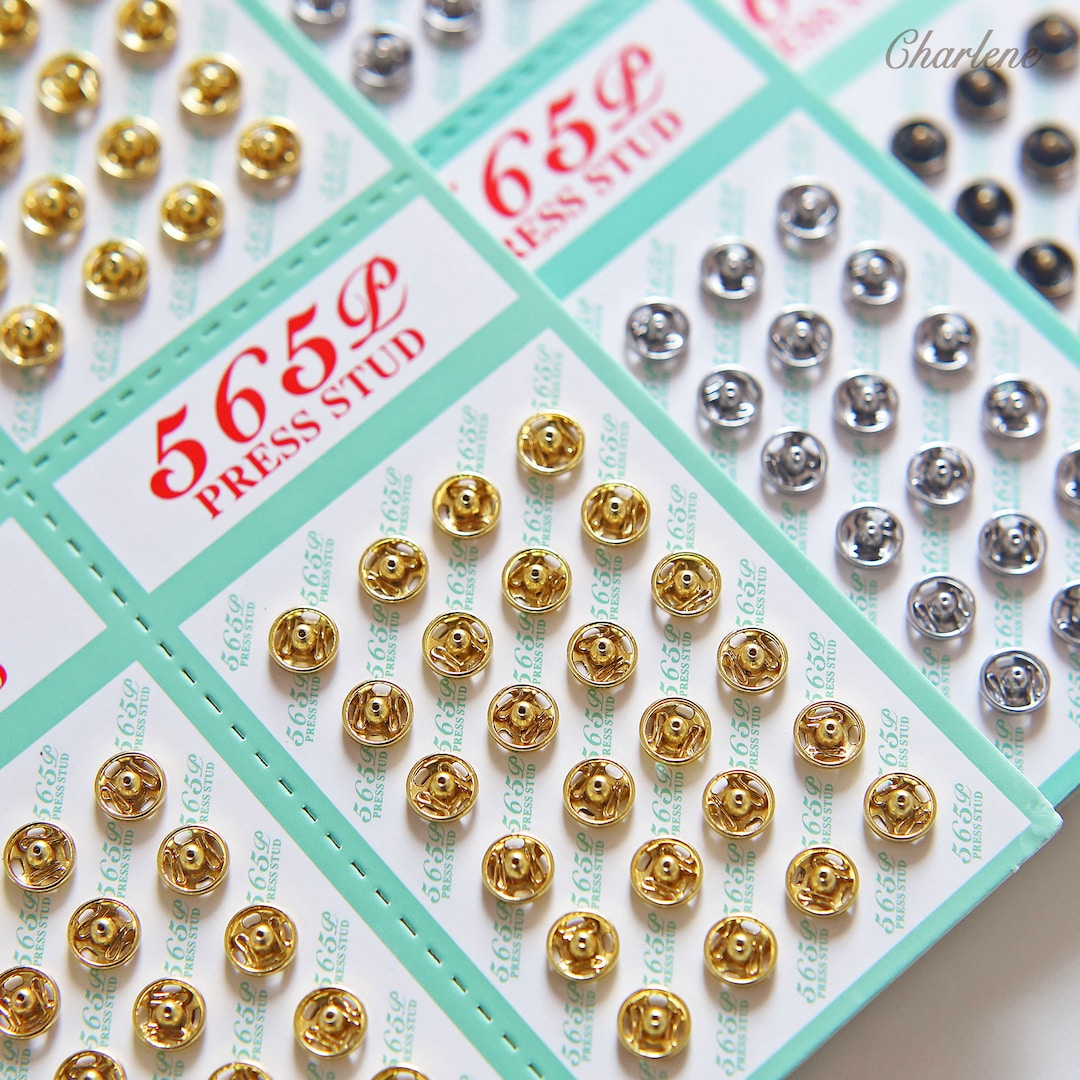 24 Pairs - 6MM Mini Brass Metal Snap Buttons, in 5 Colors, Mini Snap ...