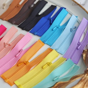 7cm/2.8" Open End Super Tiny Zippers for Doll Clothes, in 20 Colors ...