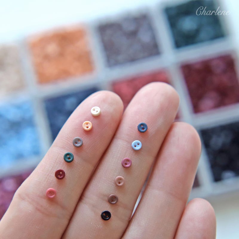 Tiny. Colorful Buttons - Etsy