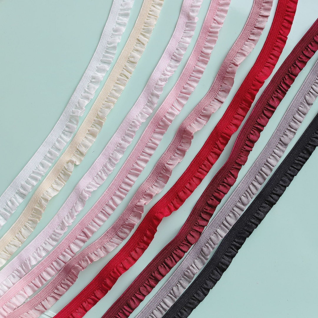 2 Yards - 10mm/0.4" High Quality Multi Color Elastic Stretch Lace Trim ...