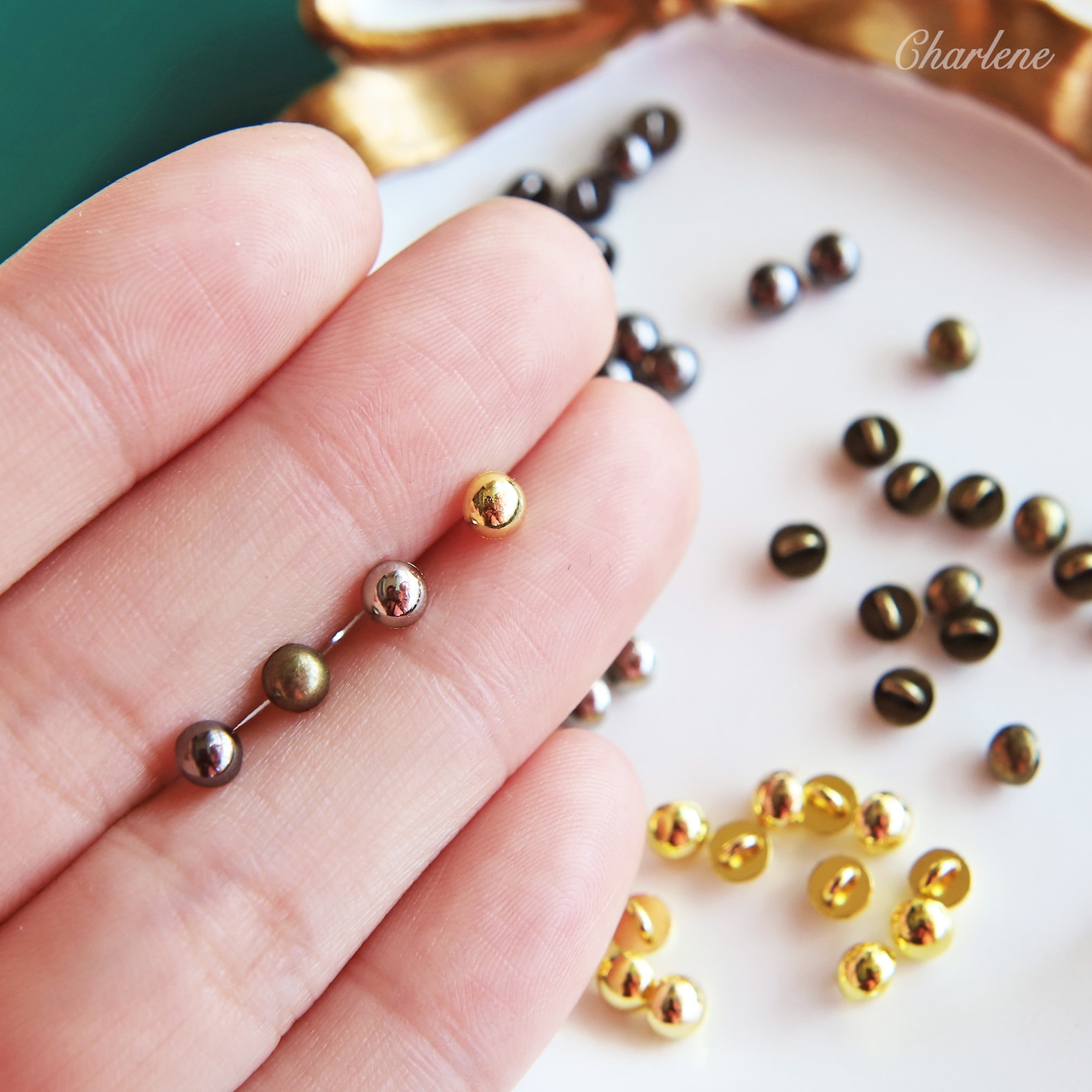 4mm Mini Metal Round Shank Buttons, in 4 Colors, Doll Clothing Buttons ...