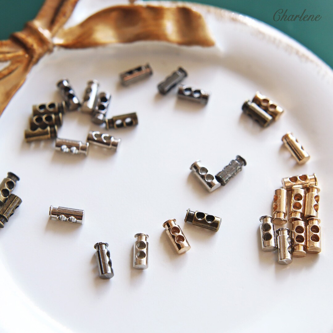 10 PCS - 7×3mm Super Tiny Metal Cord Locks, in 4 Colors, Perfect for ...