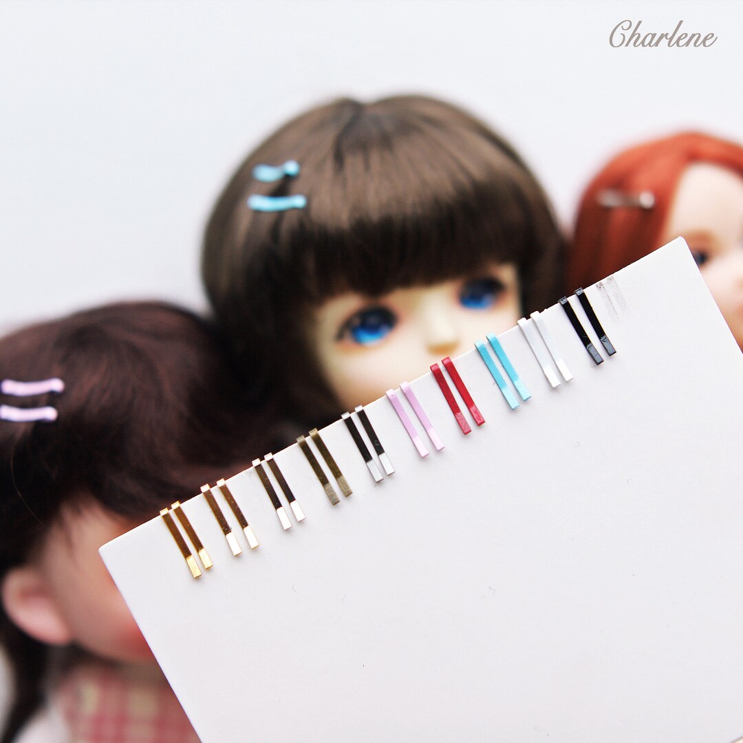 11mm/0.43" Tiny Doll Hair Pins, in 10 Colors, Perfect for Doll DIY ...