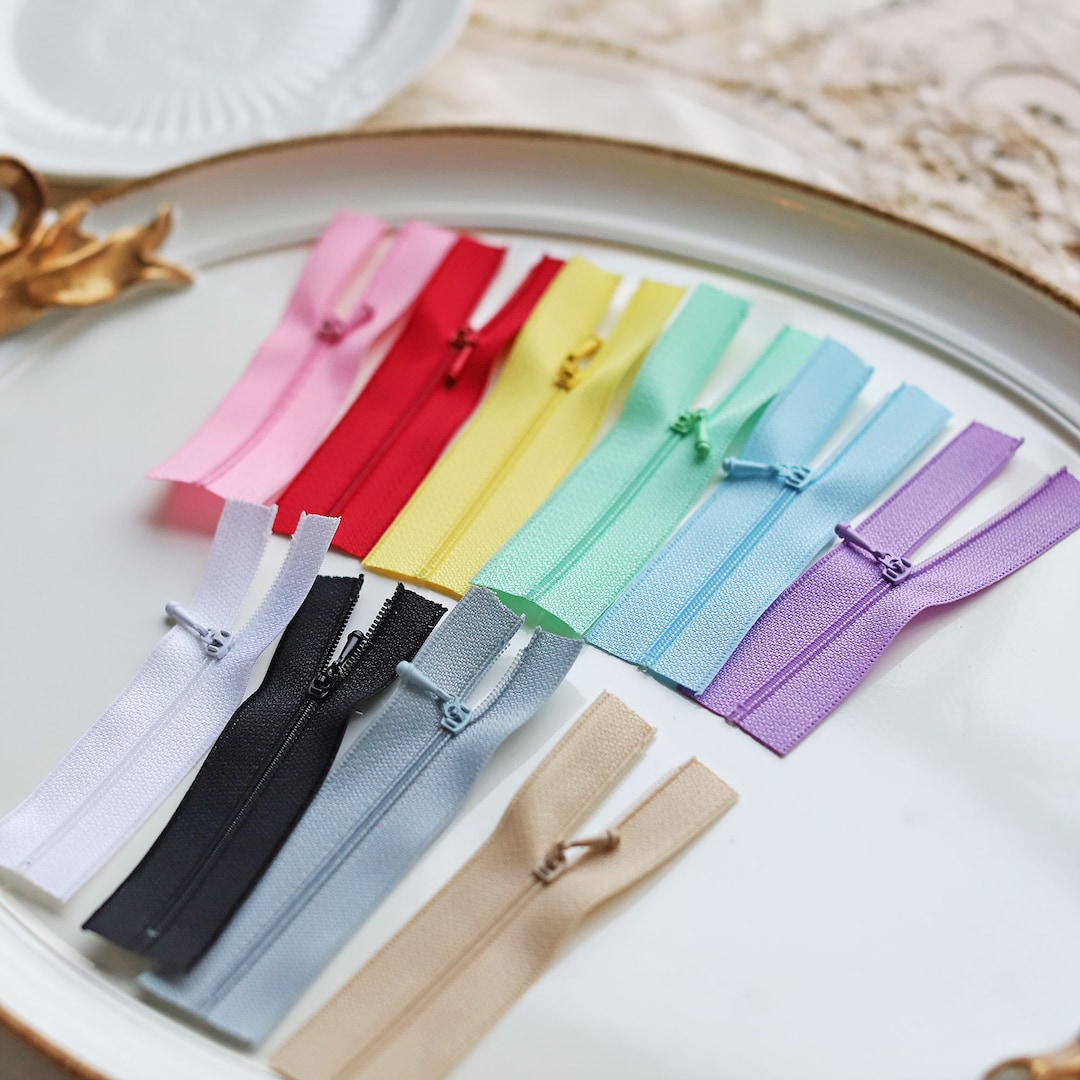 8cm/3.1" Tiny Multi Color Zippers, Micro Mini Zippers, Perfect for Doll ...