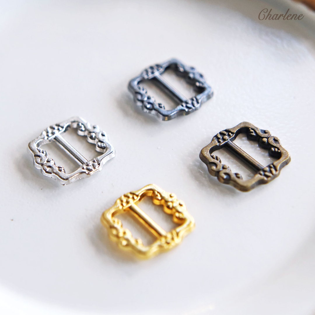5 PCS - 7mm (inner Diameter) Tiny Buckles, in 4 Colors, Perfect for ...
