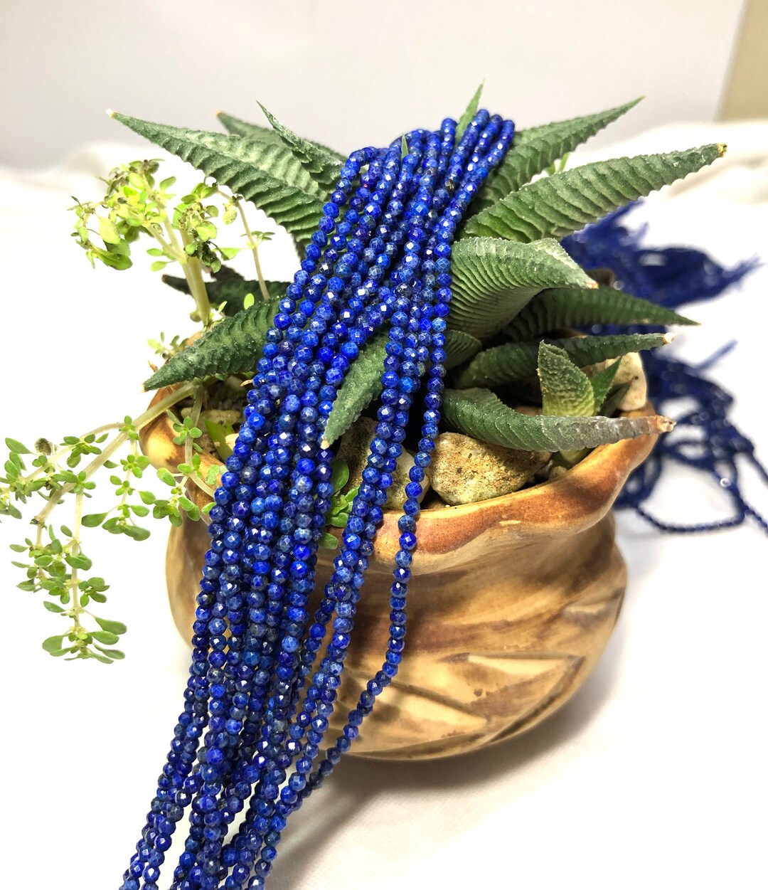 Lapis Lazuli Faceted Beads 2mm, 3mm Sizes 13 Inch Length Natural ...
