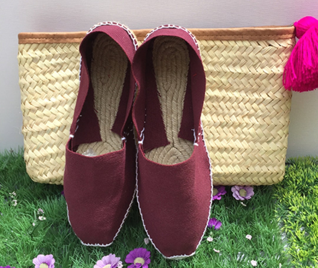 Plain Basque Espadrilles Grave/burgundy Color Made in France Gift Idea ...