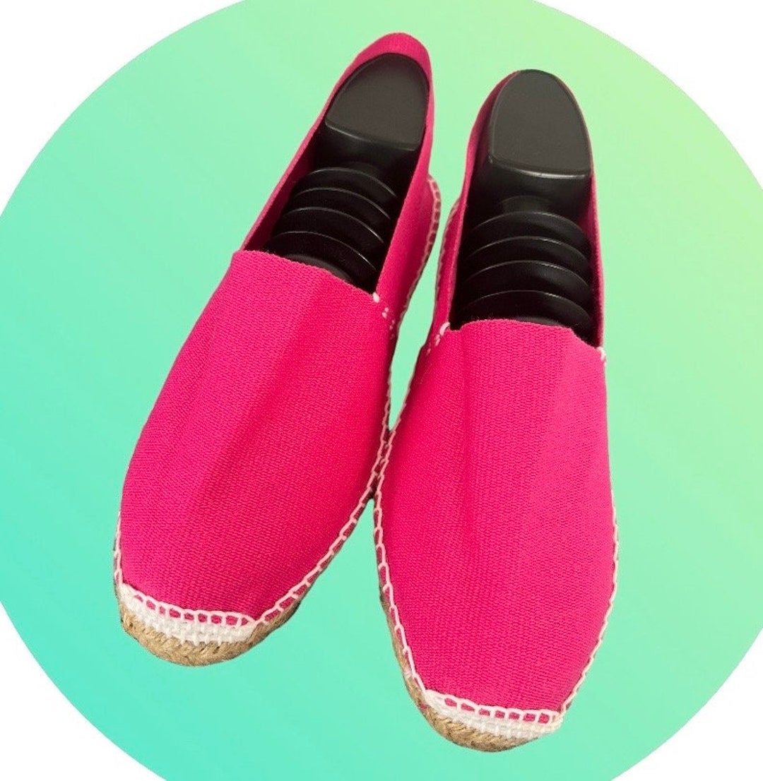 FUSCHIA PINK Espadrilles Sandals for Women or Men, Hand-stitched ...