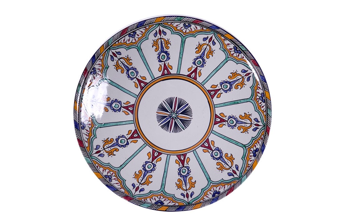 Moroccan Platter, Moroccan Tray, Moroccan Ceramic, Nautical Serving ...