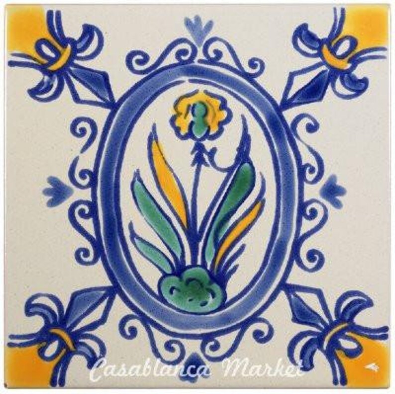 Mediterranean Tiles Hand Painted Tiles Italian Ceramic - Etsy