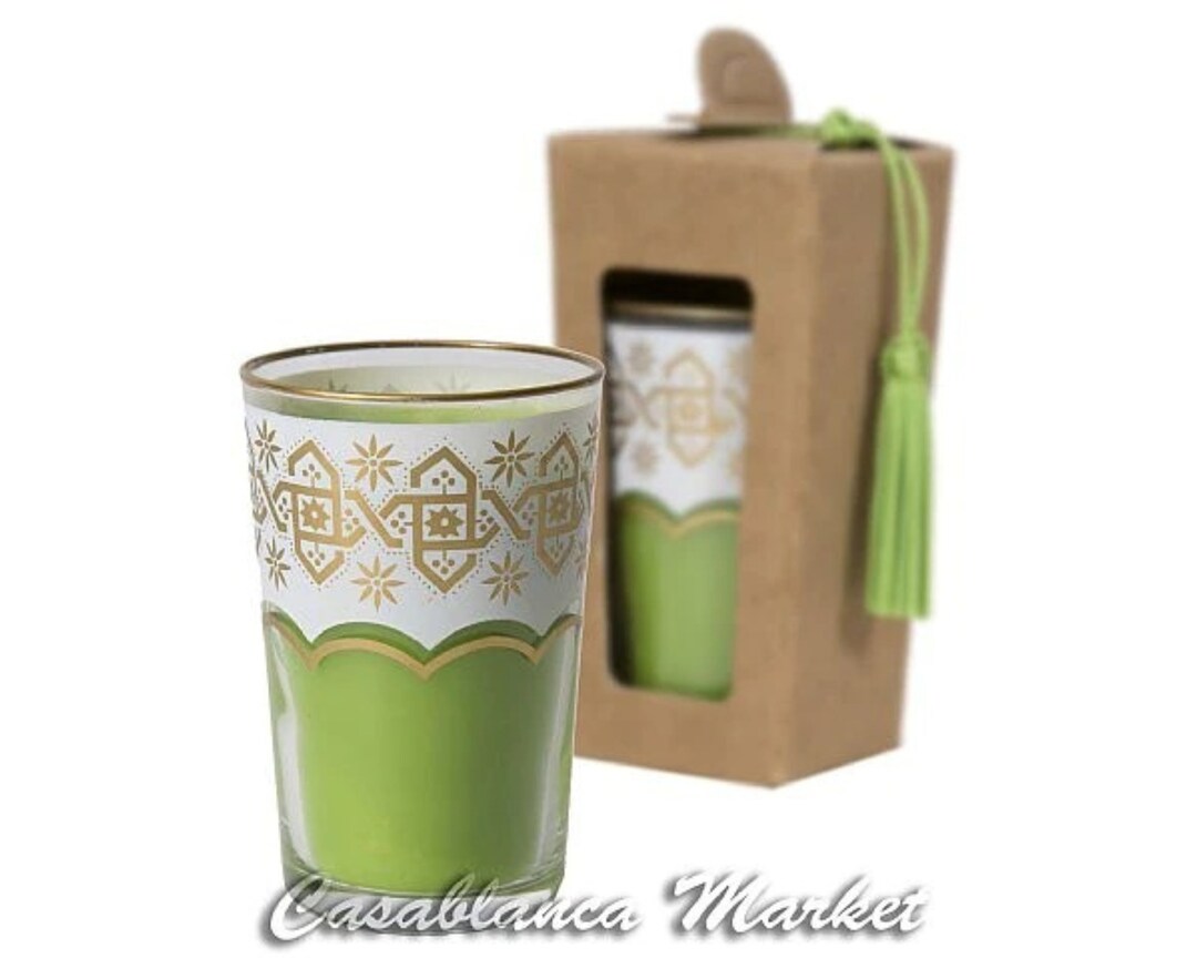 Moroccan Mint Candle, Moroccan Tea Glass Candle, Wedding Candles ...