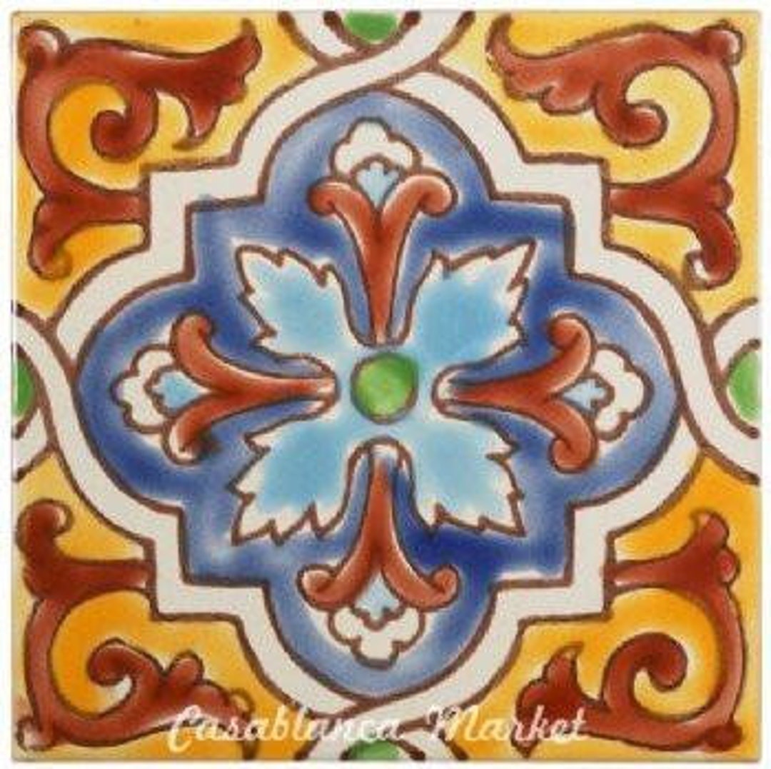 Italian Backsplash Tile, Mediterranean Ceramic Tile, Moroccan Art Tiles ...