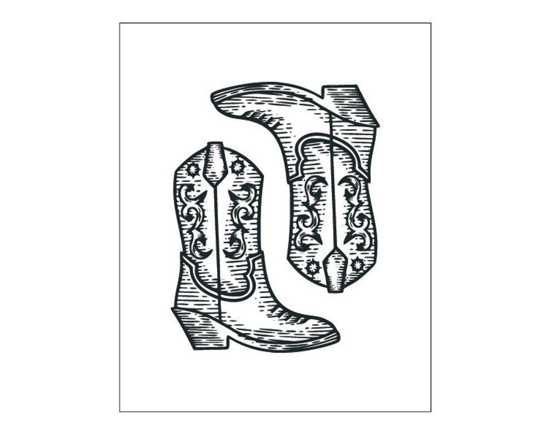 Cowboy Boots Art – Digital Download - Etsy