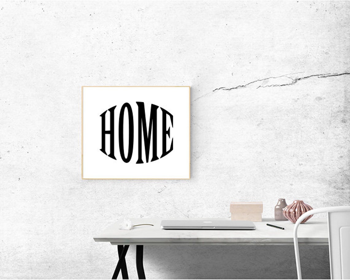 HOME Circle Word Art Print, Modern Home Decor (digital Download) - Etsy