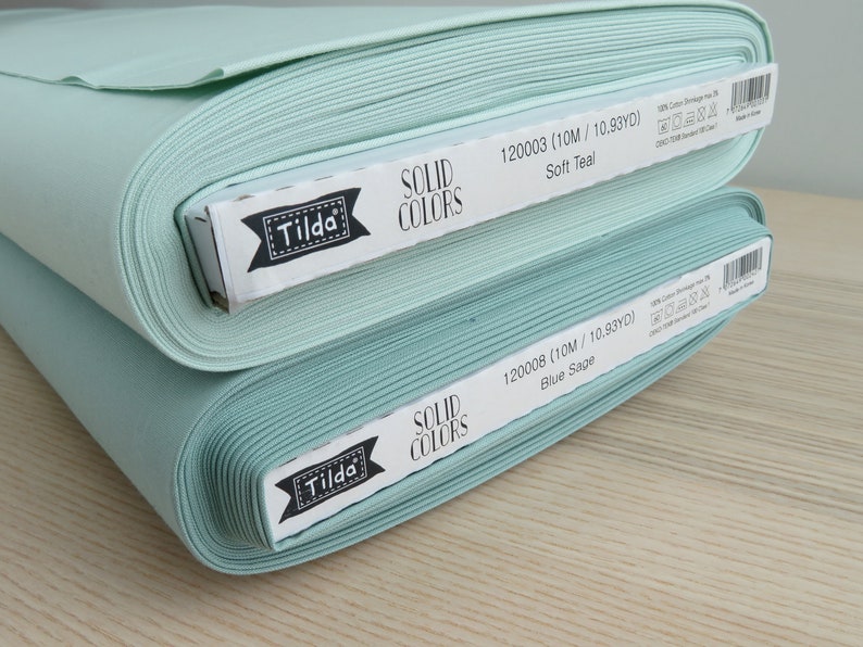 Tilda Basic Solid Collection | Soft Teal | TIL120003 - Etsy