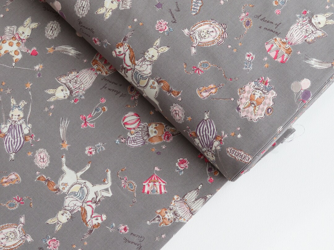 1/2 Yard Yuwa Sobakasu-kids Romantic Circus Made in Japan SK829753E ...