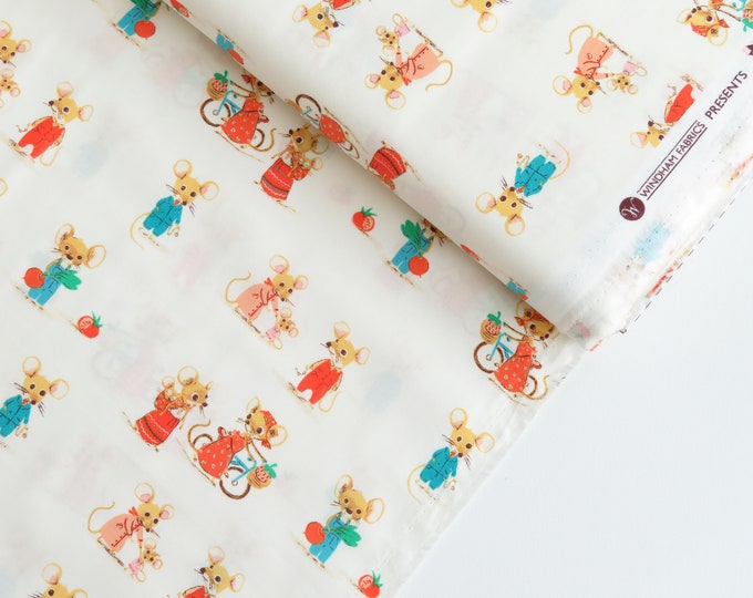 Cream Country Mouse From Country Mouse Collection by Heather Ross for ...