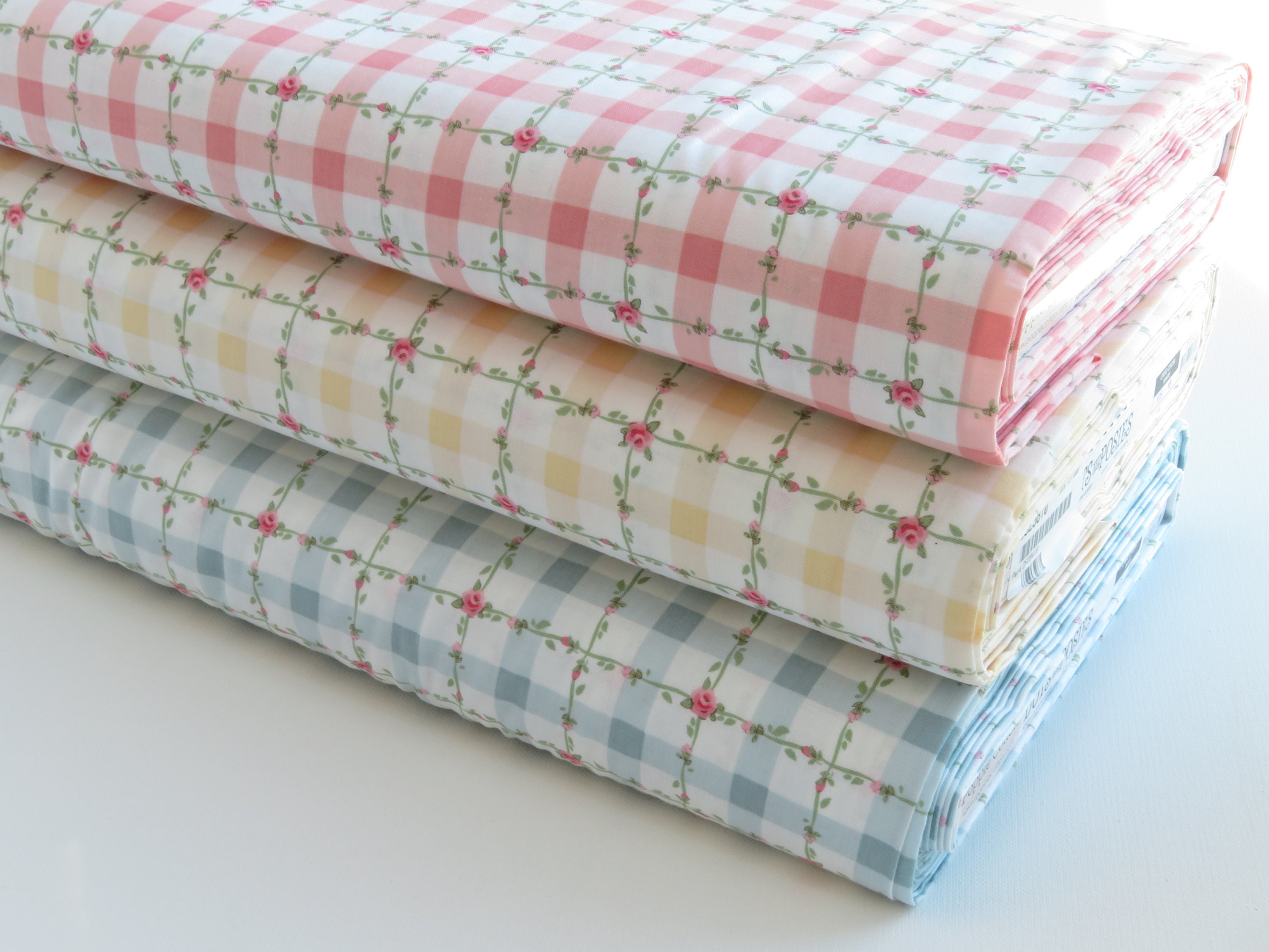Yellow Criss Cross From Dots & Posies Collection by Poppie Cotton ...