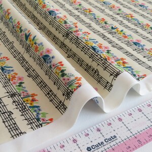 Bramble Music Notes Cream by Cotton + Steel Rifle Paper Co. | Garden ...