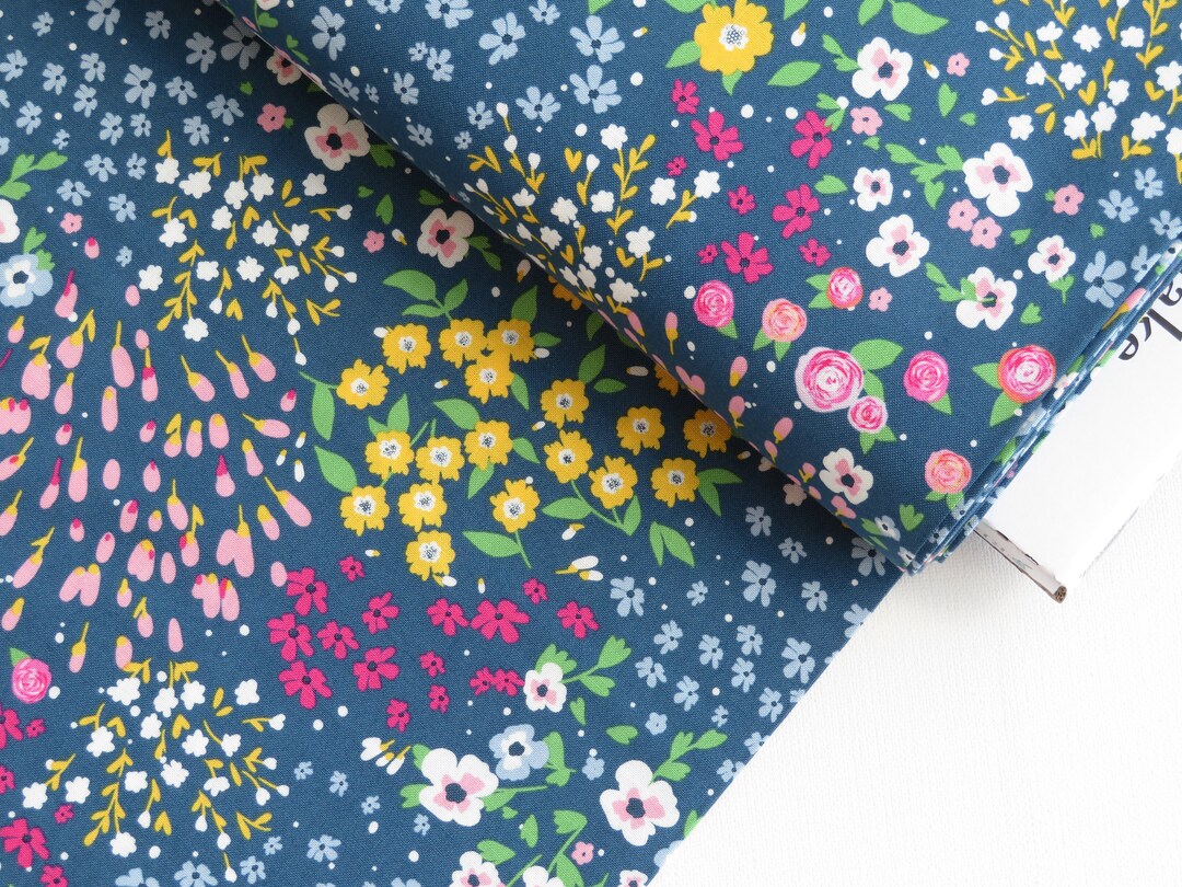 Poppy and Posey Garden Navy From Poppy and Posey Collection by Dodi Lee ...