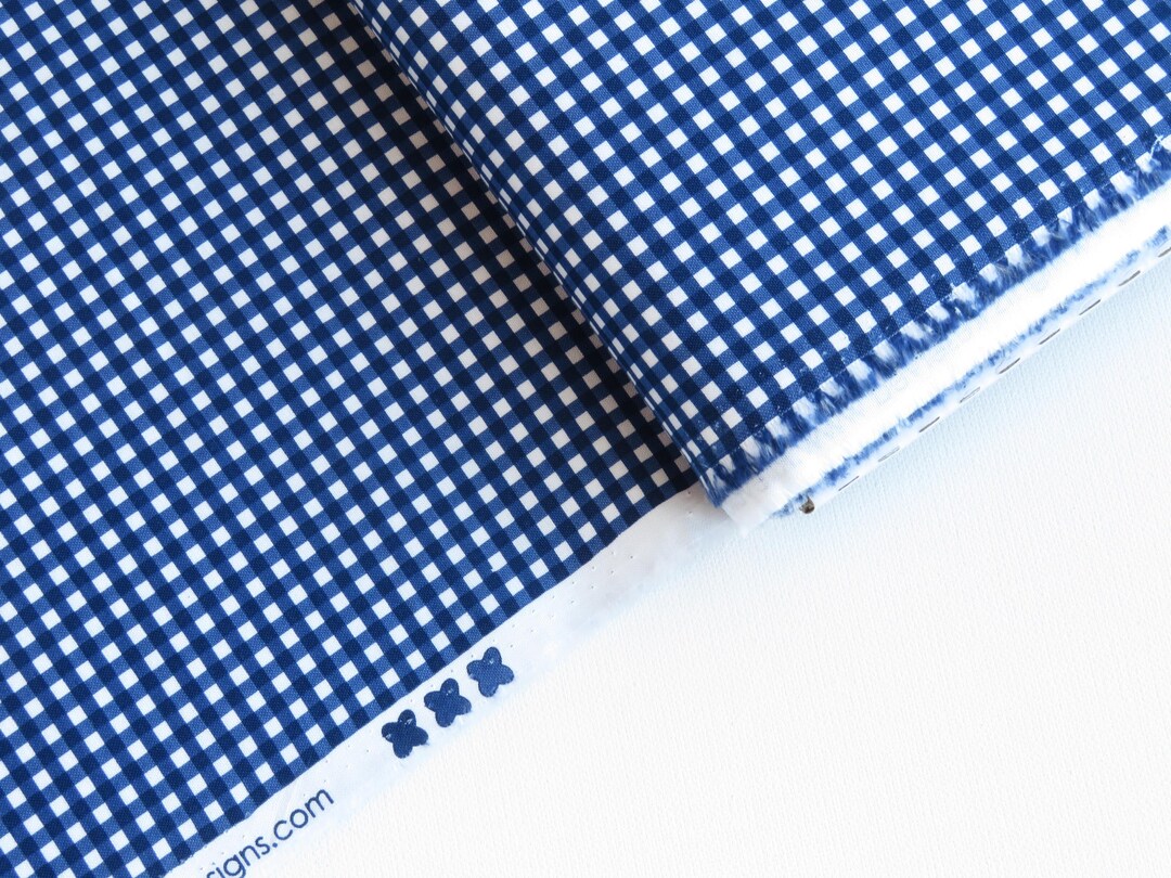 1/8" Small Gingham Check Navy for Riley Blake Designs | C440-21 NAVY - Etsy