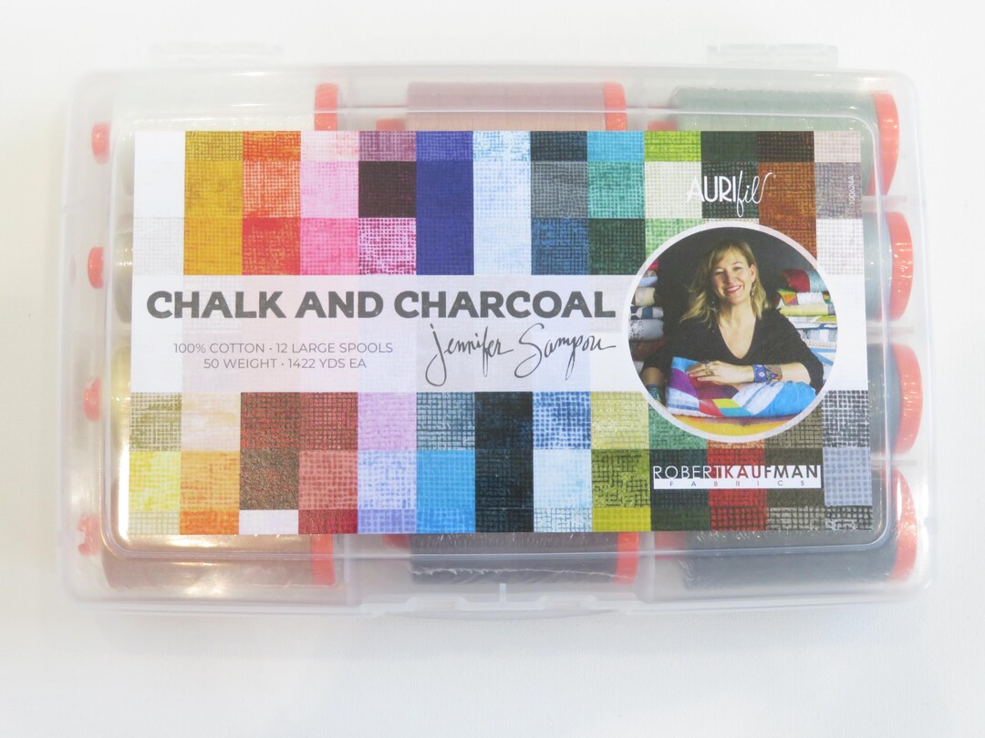Aurifil Jennifer Sampou Chalk & Charcoal Collection 50wt 12 Large ...