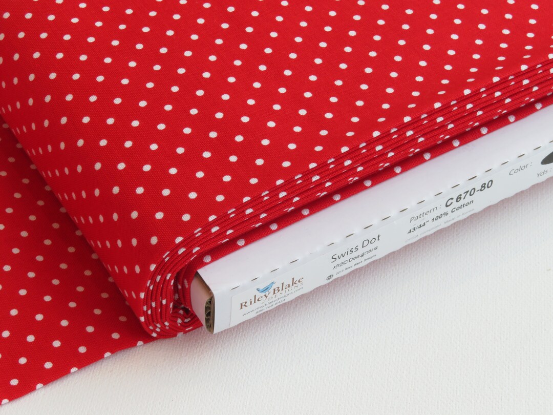 Swiss Dot Red by Riley Blake Designs Collection | C670-80 RED - Etsy