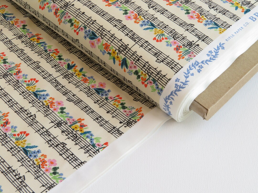 Bramble Music Notes Cream by Cotton + Steel Rifle Paper Co. | Garden ...