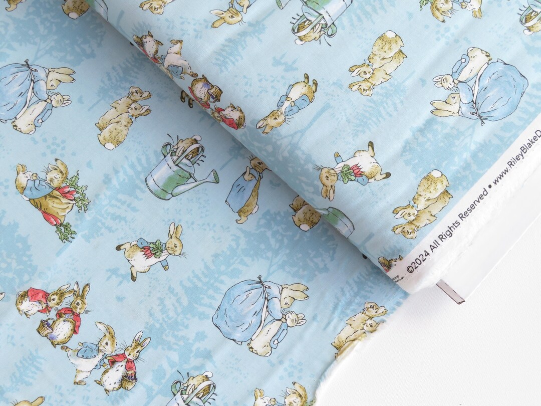 The Tale of Peter Rabbit Main Blue for Riley Blake Designs | 14700-BLUE ...