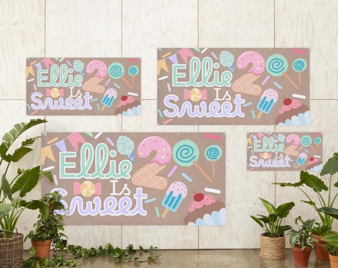 Two Cute Pennant Banner | Two Years Old | Second Birthday Banner | Girl ...