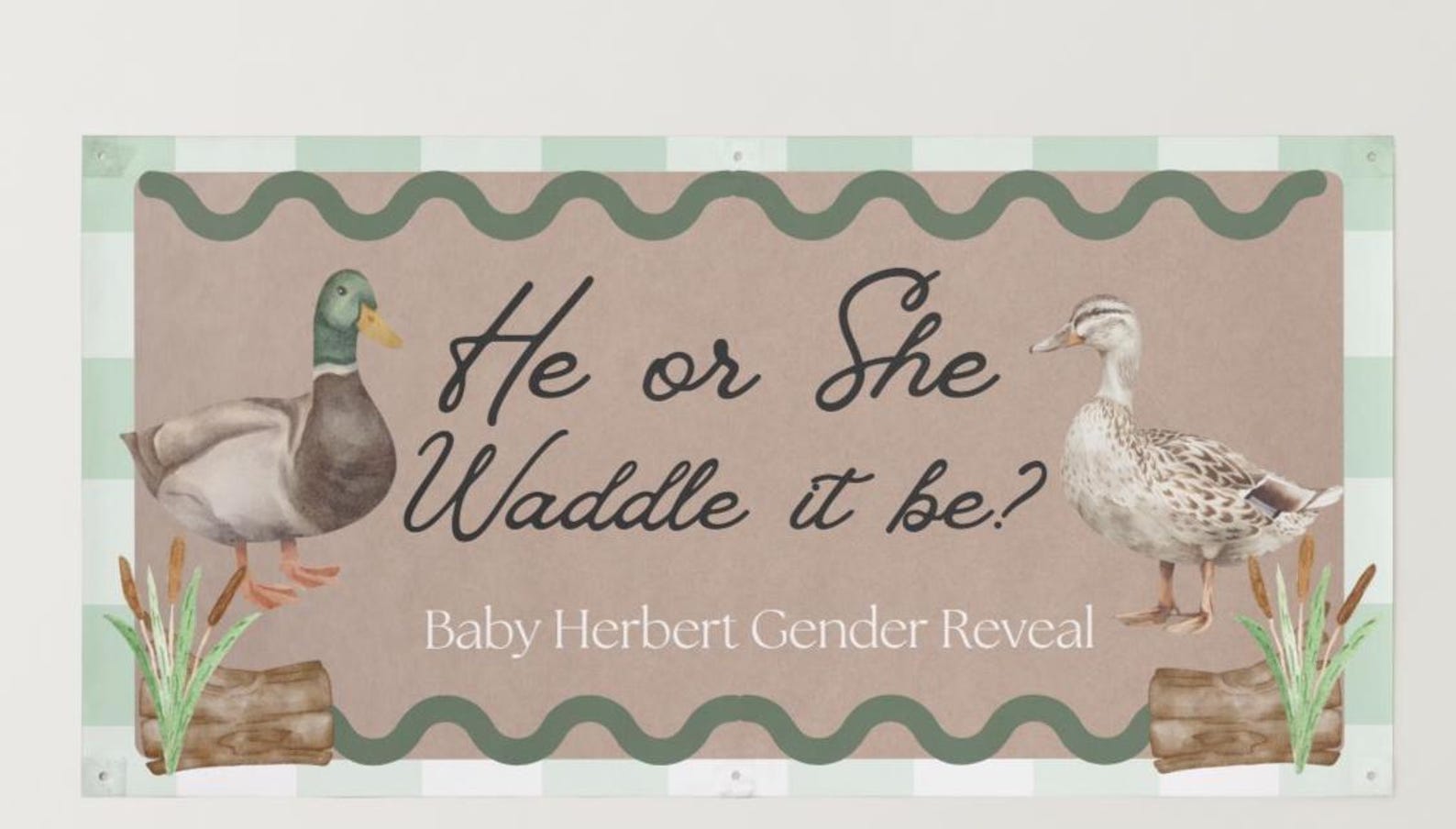 Waddle It Be Bundle - Duck Gender Reveal Invitation and Banner - Etsy