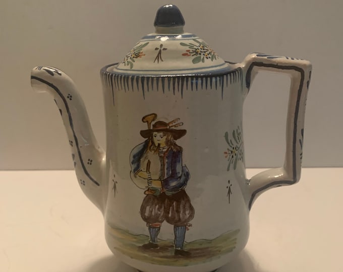 CHARMING QUIMPER TEAPOT Artist Hand Painted - Etsy
