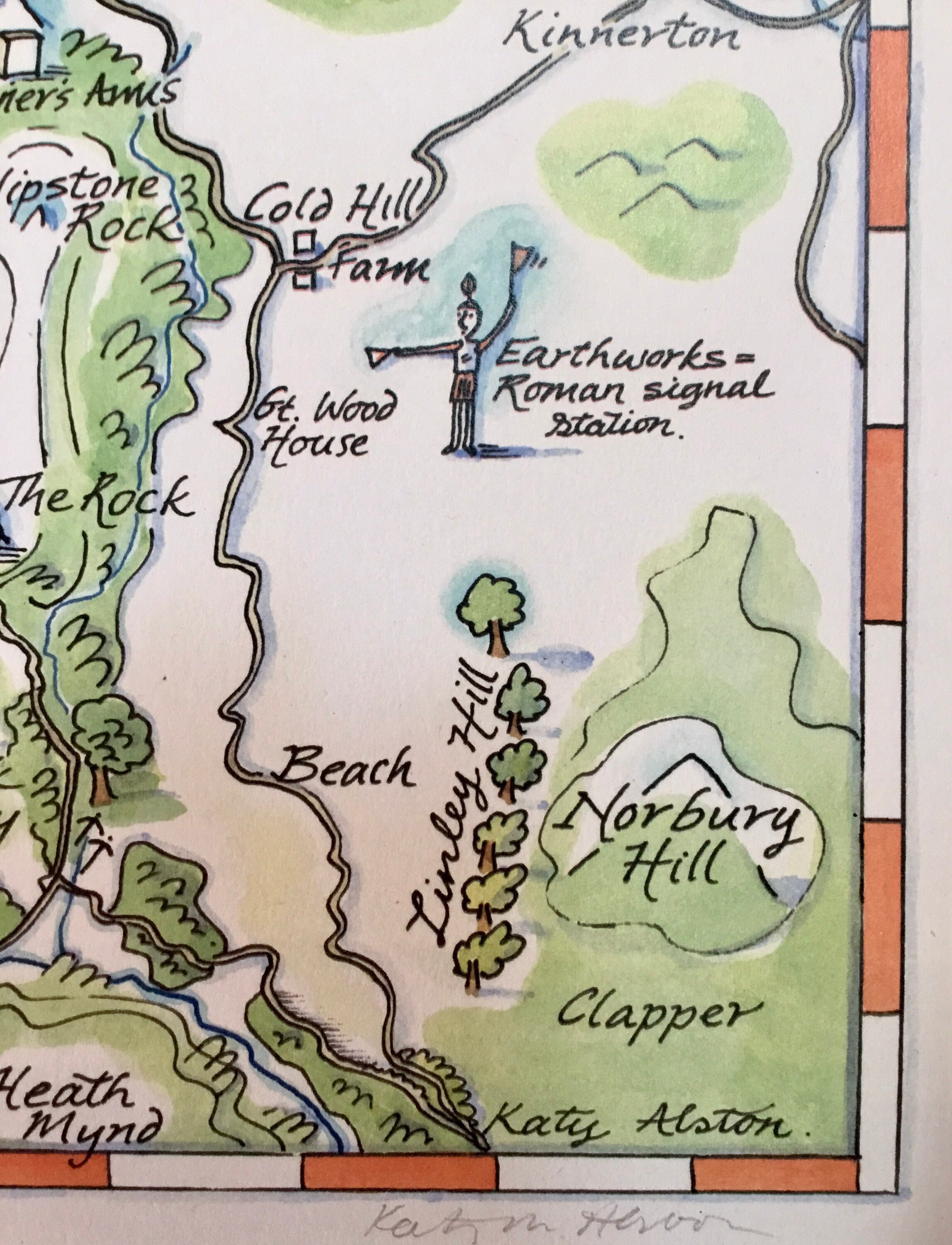 An Illustrated Map of the Stiperstones Shropshire by Katy | Etsy