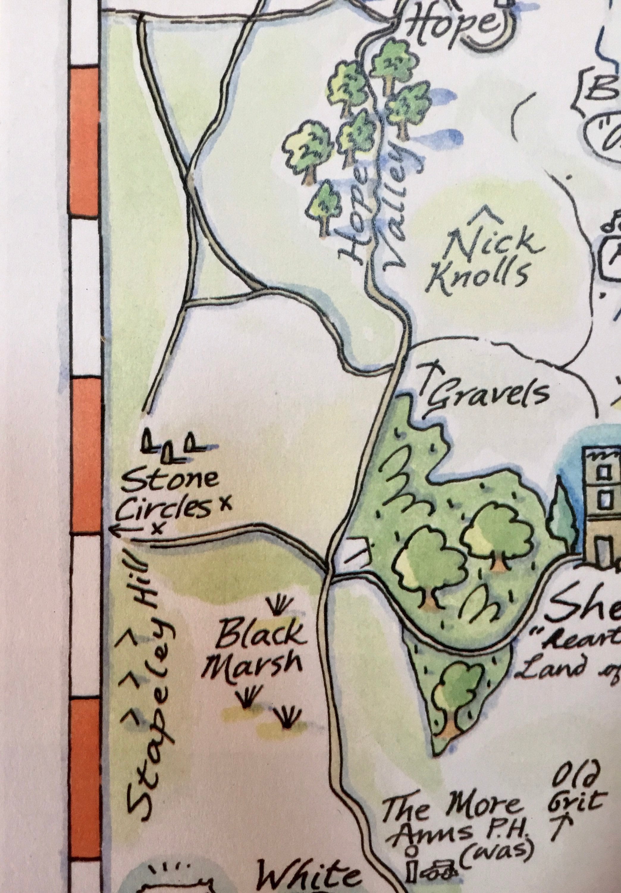 An Illustrated Map of the Stiperstones, Shropshire by Katy Alston - Etsy