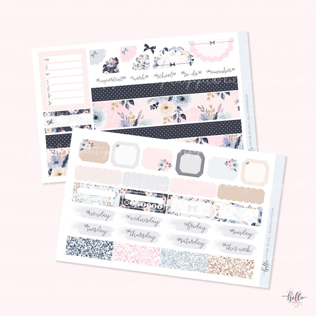 Tea Time alice in Wonderland Inspired Planner Sticker Kit - Etsy