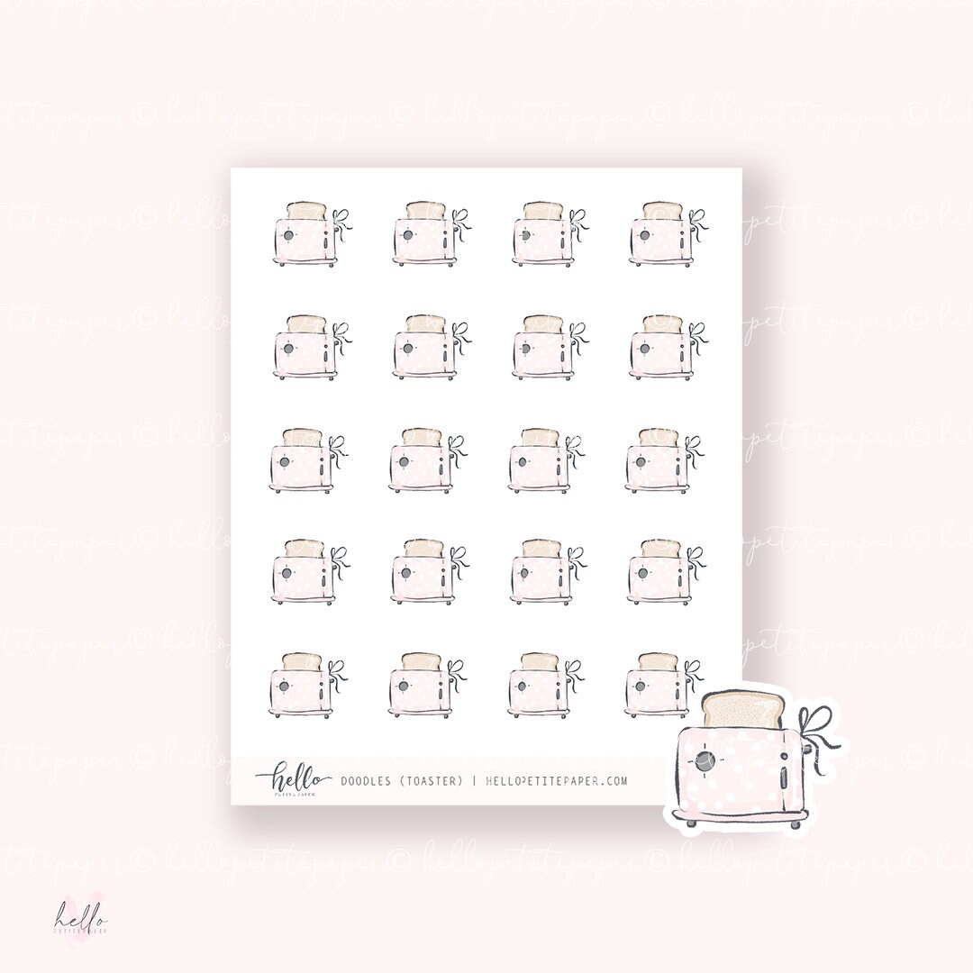 Doodle Icons TOASTER Hand-drawn Planner Stickers - Etsy