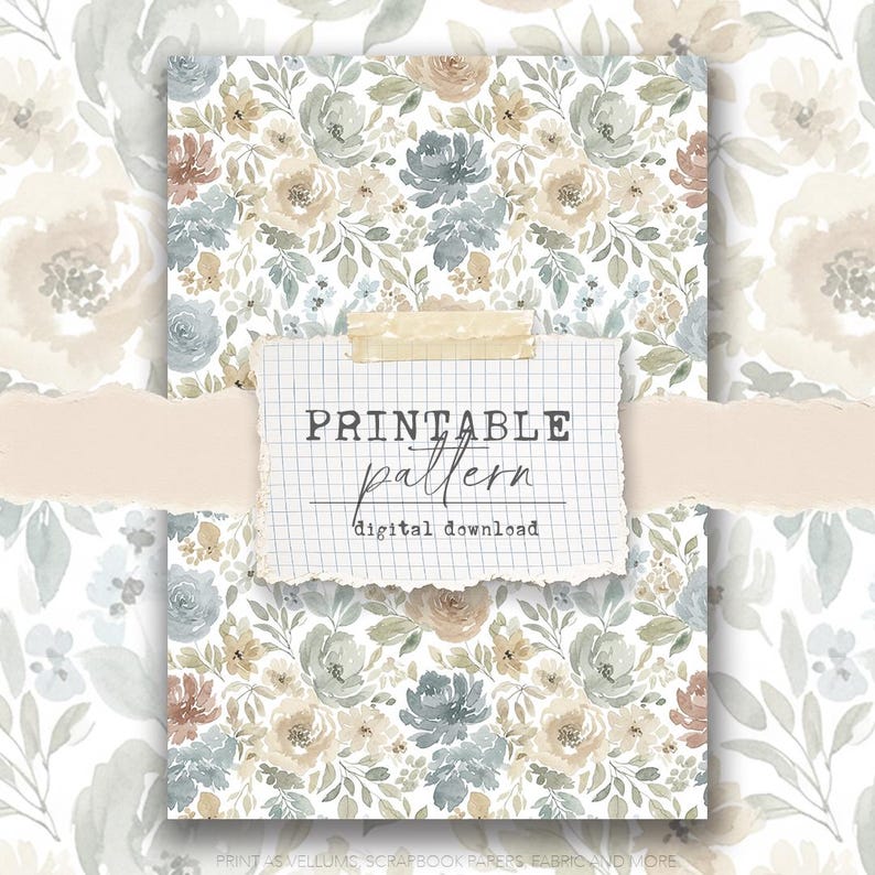 Printable Pattern (digital Download) - for Scrapbook Papers, Vellum ...