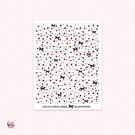 Gold Foil Overlay Header Stickers 28 Clear Stickers | Etsy