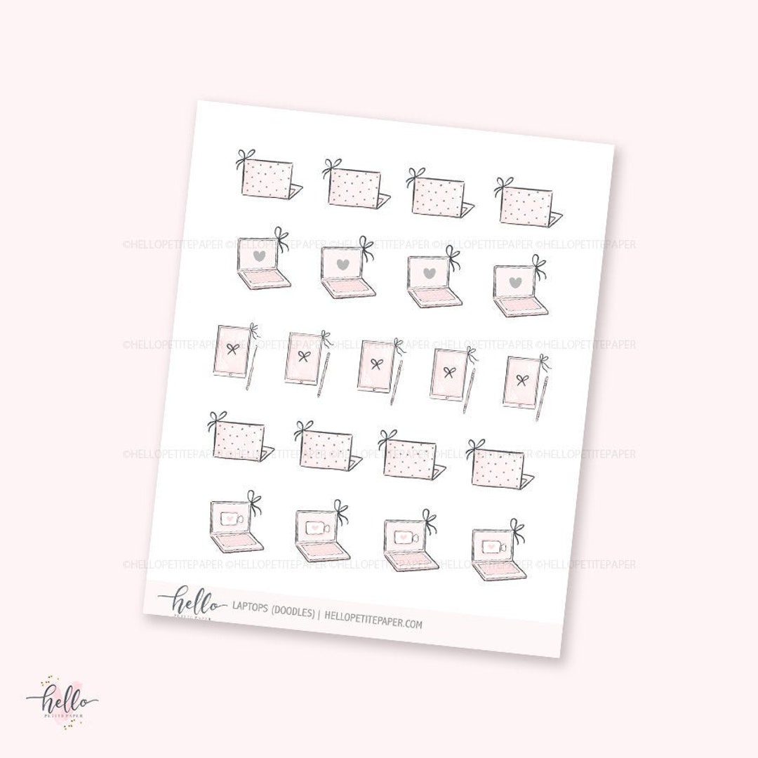 Doodle Icons (LAPTOPS) - Hand-drawn Planner Stickers - Etsy