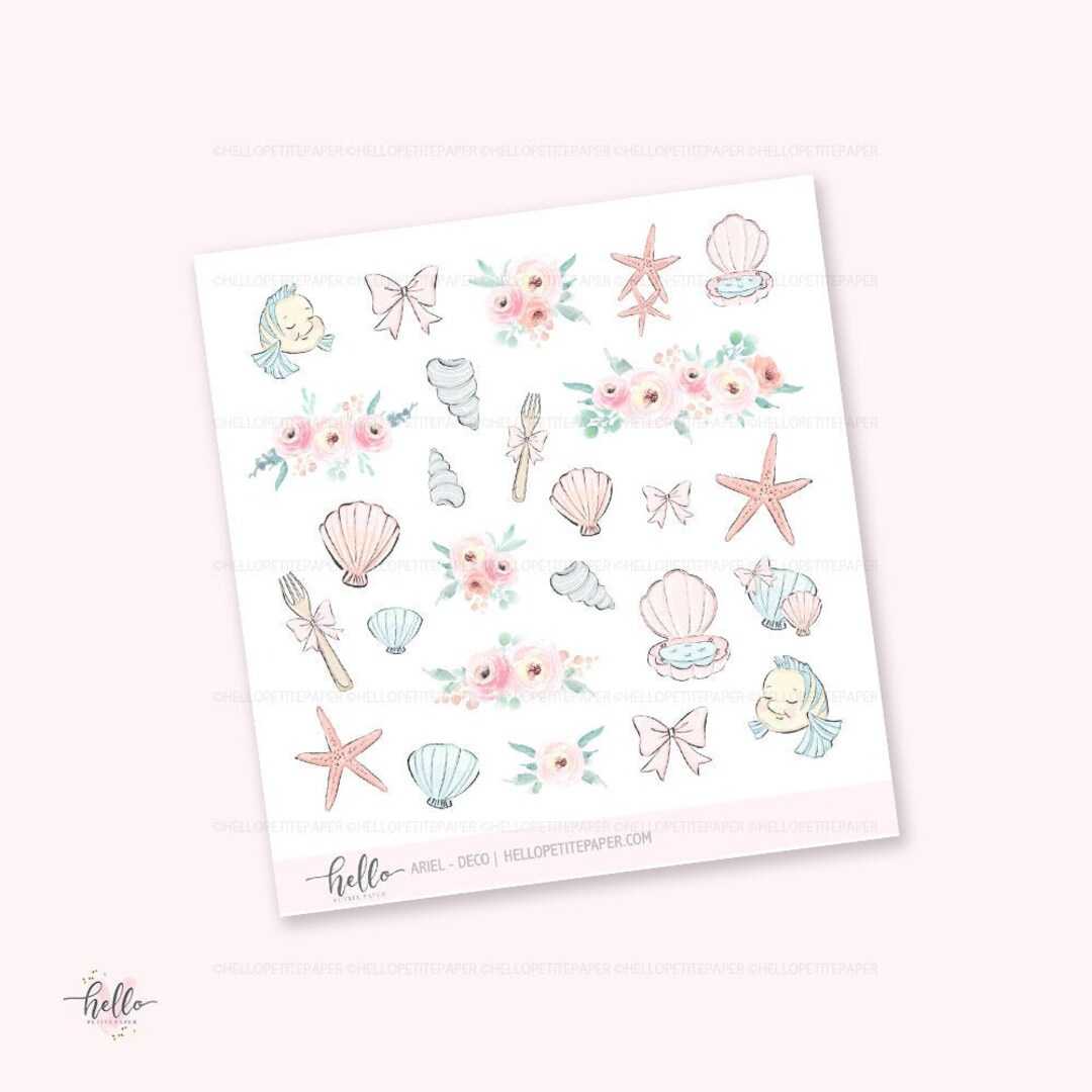 Ariel - Deco | Hand Drawn Planner Stickers - Etsy