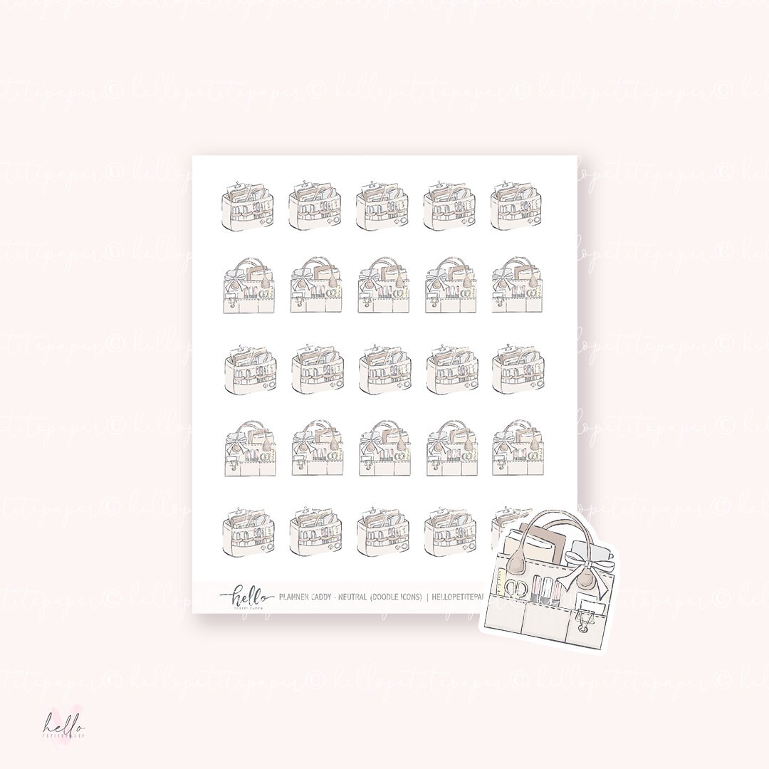 Doodle Icons PLANNER CADDY Hand-drawn Planner Stickers - Etsy