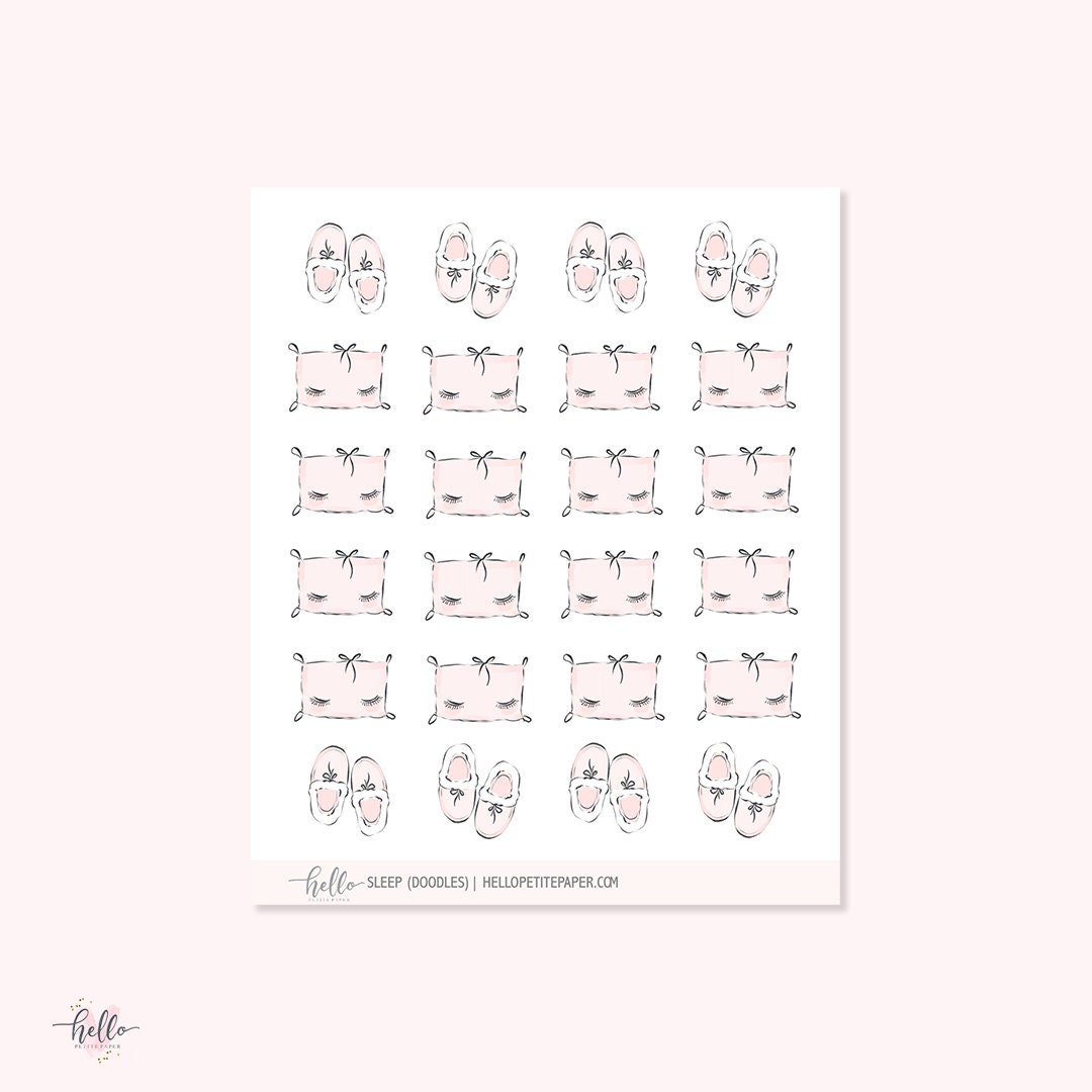 Doodle Icons (SLEEP) - Hand-drawn Planner Stickers - Etsy