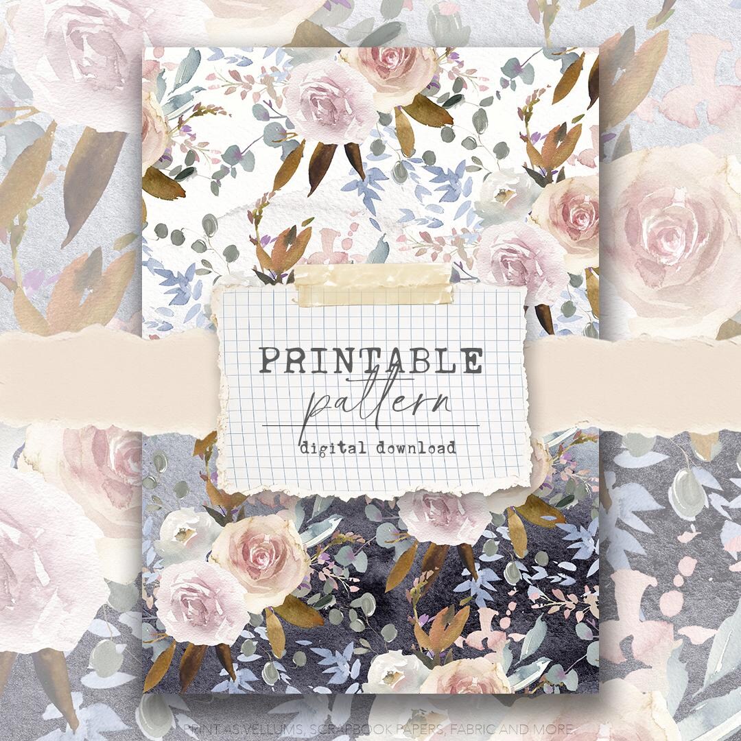 Printable Pattern (digital Download) - for Scrapbook Papers, Vellum ...