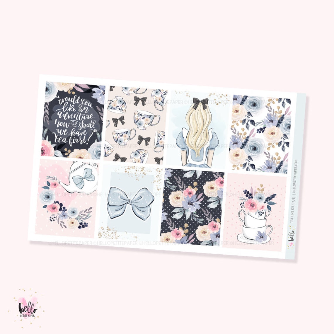 Tea Time alice in Wonderland Inspired Planner Sticker Kit - Etsy