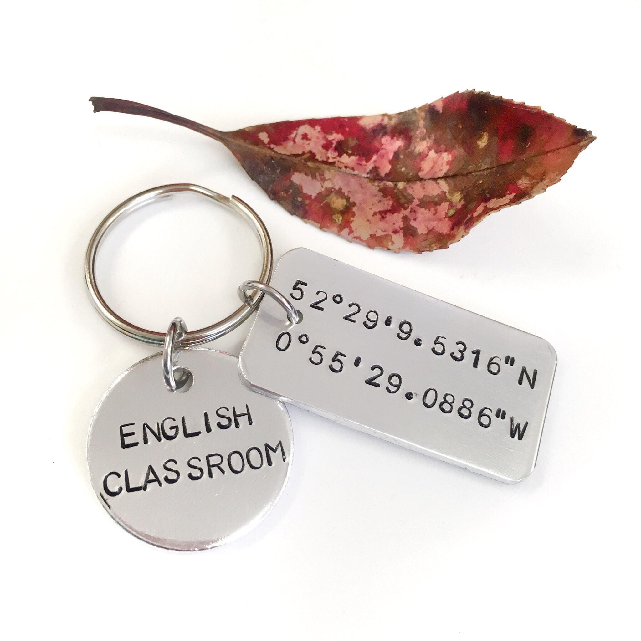 Coordinates Keyring Keychain Latitude Longitude Keyring - Etsy
