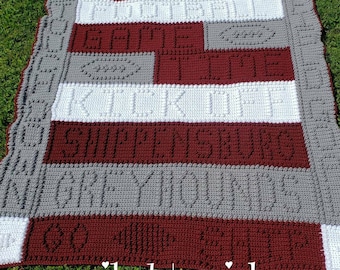 Football Afghan - Etsy