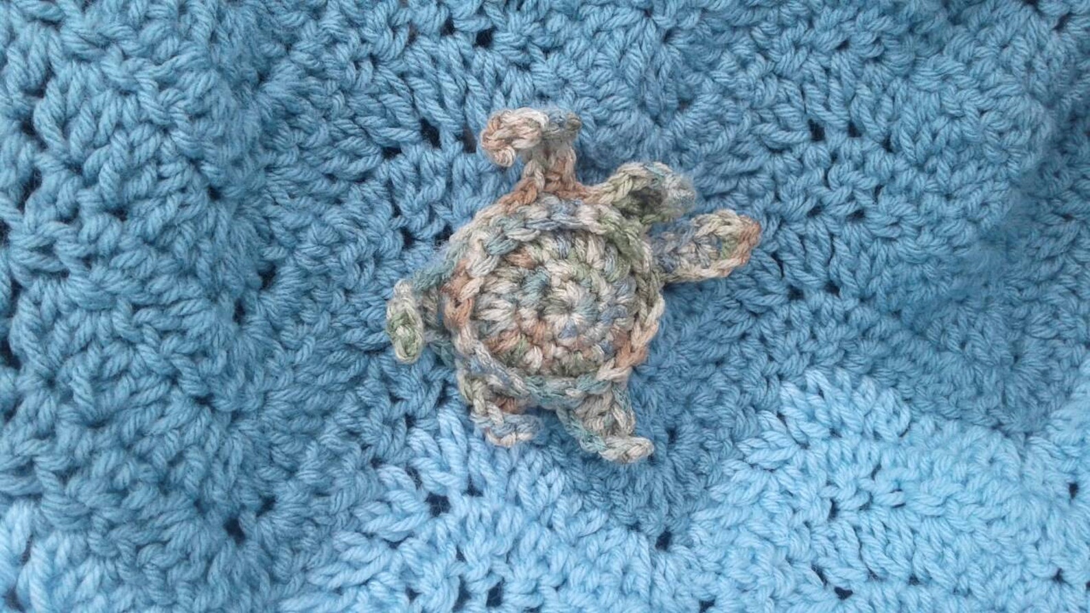 Turtle Beach Crochet Afghan Throw Blanket/sea Turtle Blanket, One Ready ...